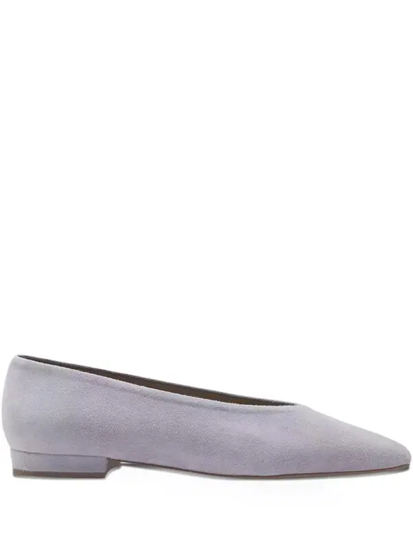 FLATTERED Pointed-toe Suede Flat Pumps