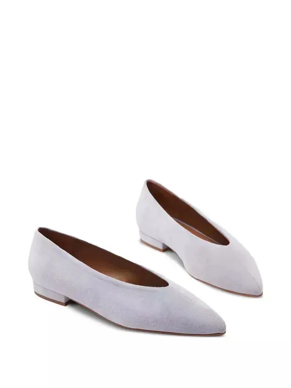 FLATTERED Pointed-toe Suede Flat Pumps