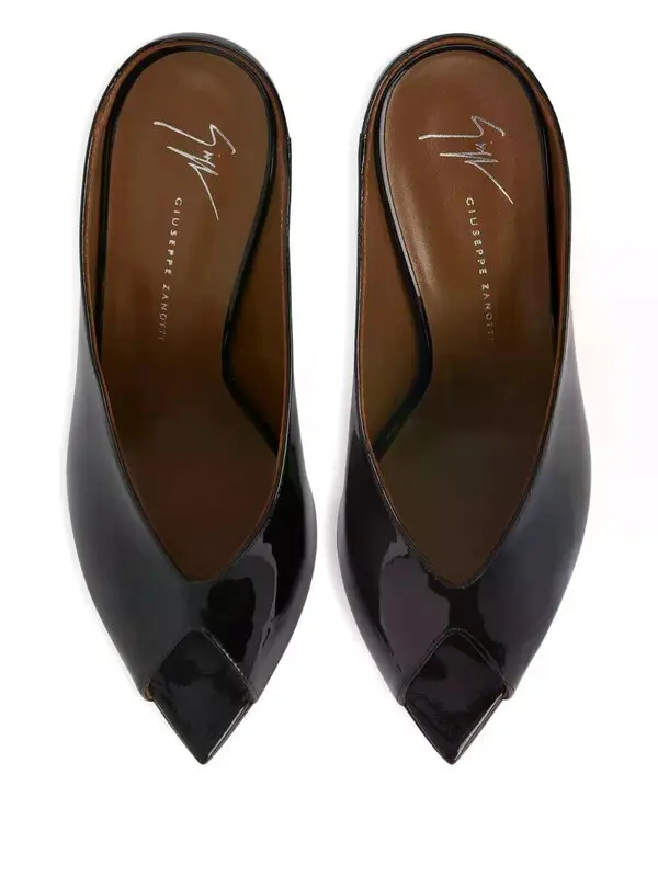 GIUSEPPE ZANOTTI 90mm Intriigo Patent Leather Pointed-toe Sandals