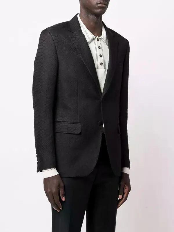 BILLIONAIRE Jaquard Crocodile-effect Tailored Blazer