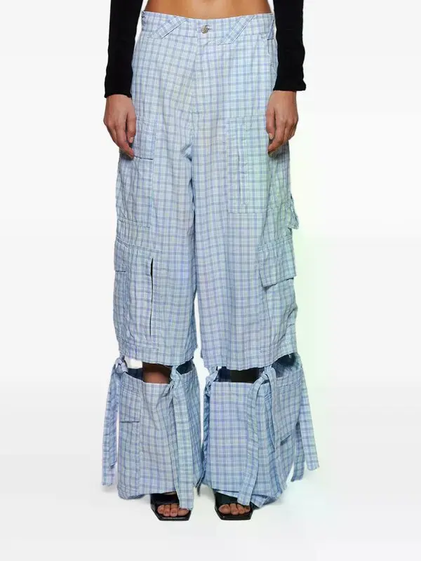 Natasha Zinko Checked-pattern Cargo Trousers