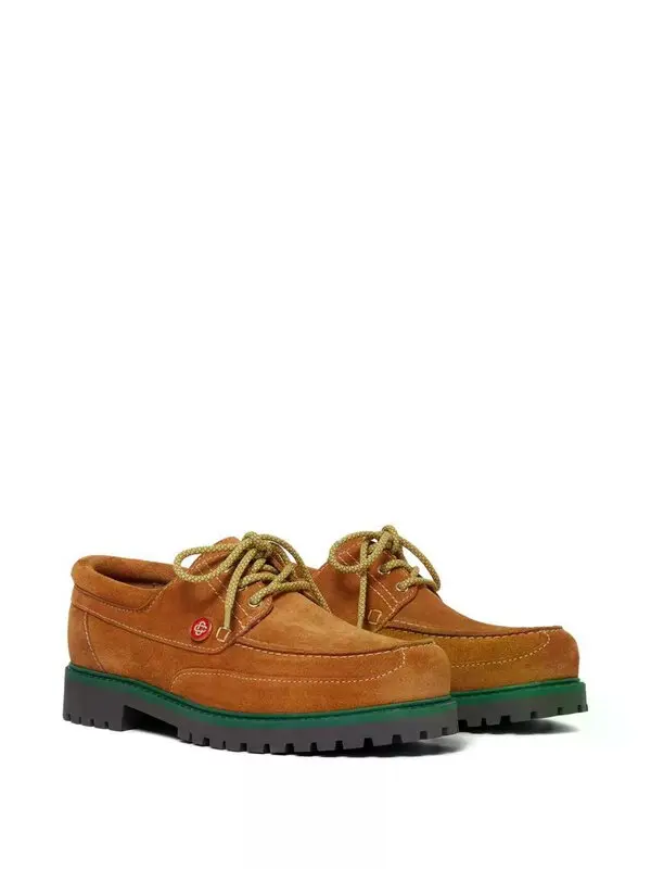 Casablanca Lace-up Suede Boat Shoes - Brown