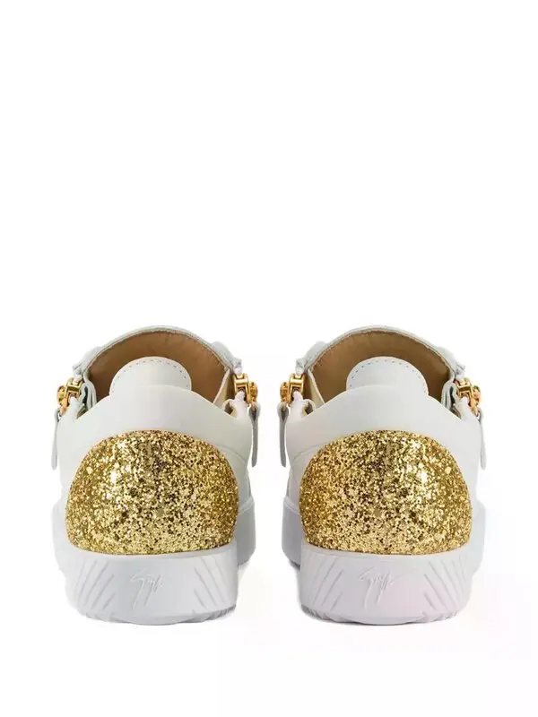 GIUSEPPE ZANOTTI Gail Glitter Panel Sneakers - White