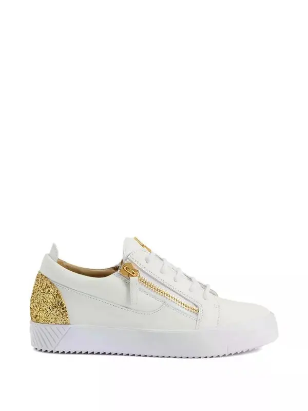 GIUSEPPE ZANOTTI Gail Glitter Panel Sneakers - White