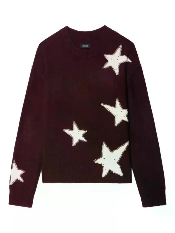 Zadig&Voltaire Star-pattern Cashmere Jumper - Red