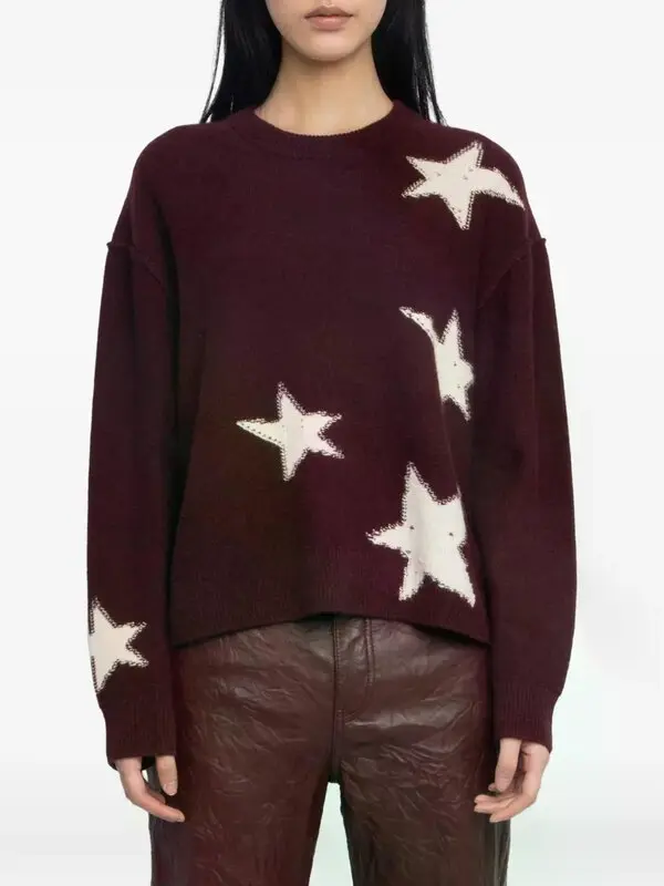 Zadig&Voltaire Star-pattern Cashmere Jumper - Red