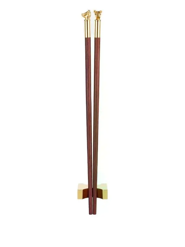 Shanghai Tang Animal-head Chopsticks - Brown