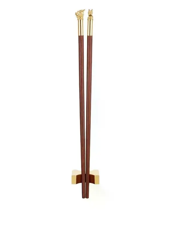 Shanghai Tang Animal-head Chopsticks - Brown