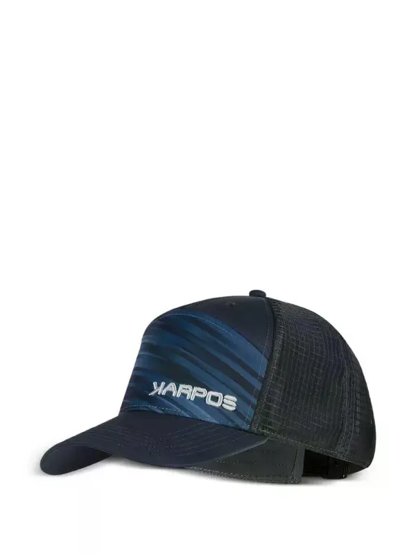 KARPOS Striped Mesh-panel Baseball Cap - Black