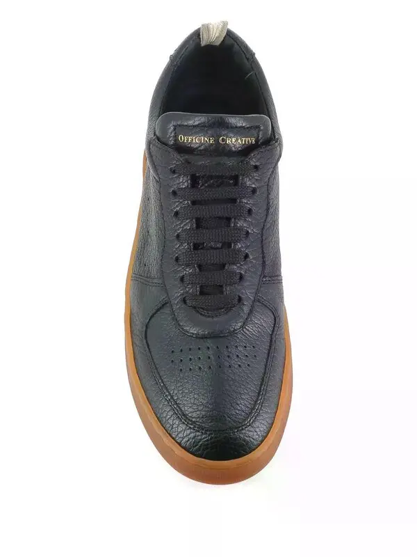 Officine Creative Textured Leather Sneakers - Black