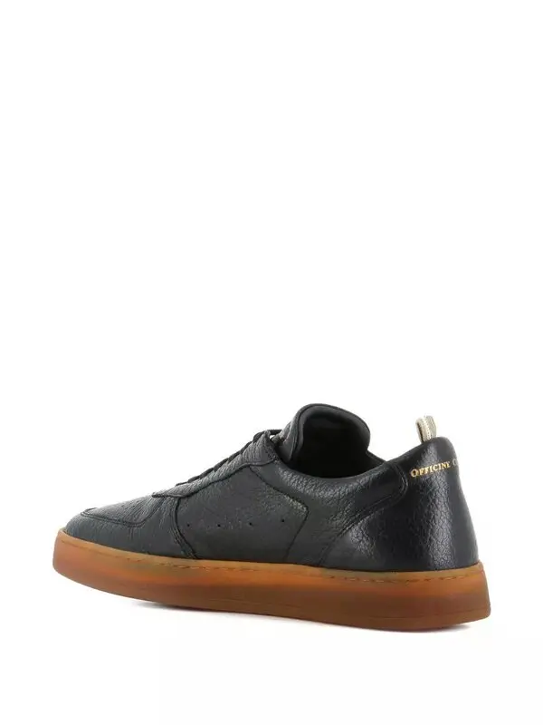 Officine Creative Textured Leather Sneakers - Black