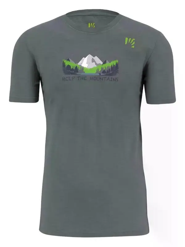 KARPOS Mountain-graphic T-shirt - Grey