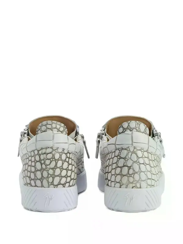 GIUSEPPE ZANOTTI Frankie Crocodile-effect Zip Sneakers