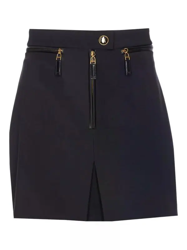 Elisabetta Franchi Logo Zip-detail Straight Skirt - Black