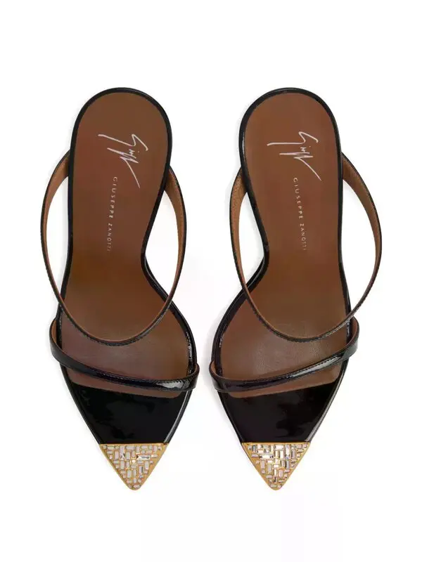 GIUSEPPE ZANOTTI 105mm Intriigo Jewelry Crystal-embellished Sandals - Black