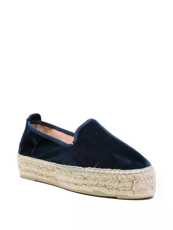 Manebí Monaco Velvet Platform Espadrilles