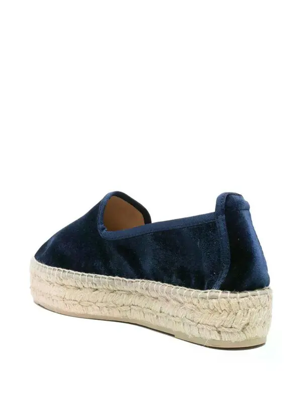 Manebí Monaco Velvet Platform Espadrilles