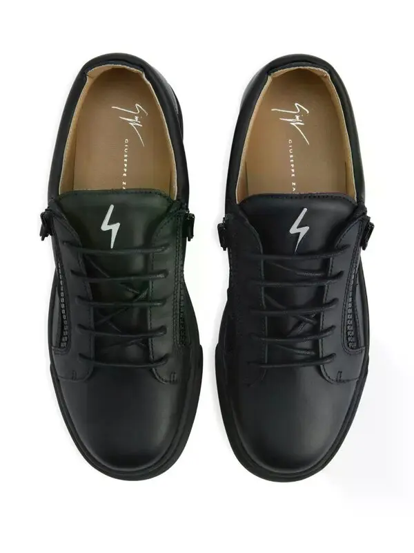 GIUSEPPE ZANOTTI Frankie Zip-detail Sneakers - Black