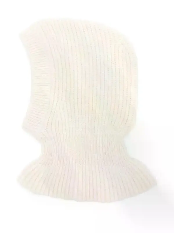 LEMAIRE Ribbed-knit Wool Balaclava - Neutrals