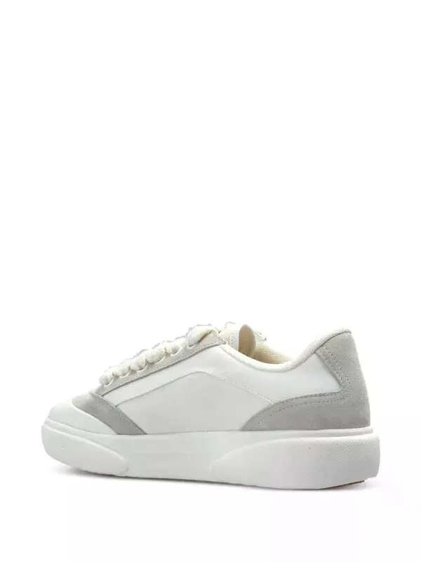 Casablanca Suede-panel Lace-up Sneakers - White