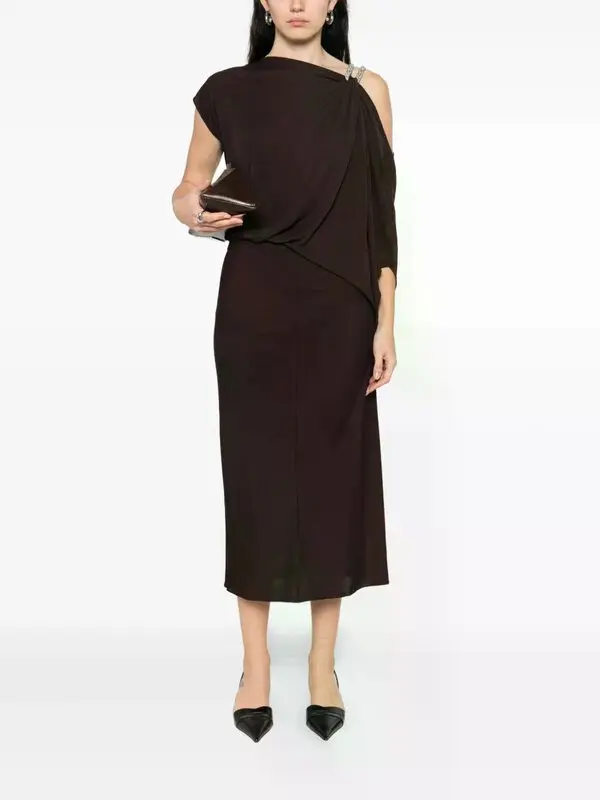 TOM FORD Asymmetric Dress - Brown