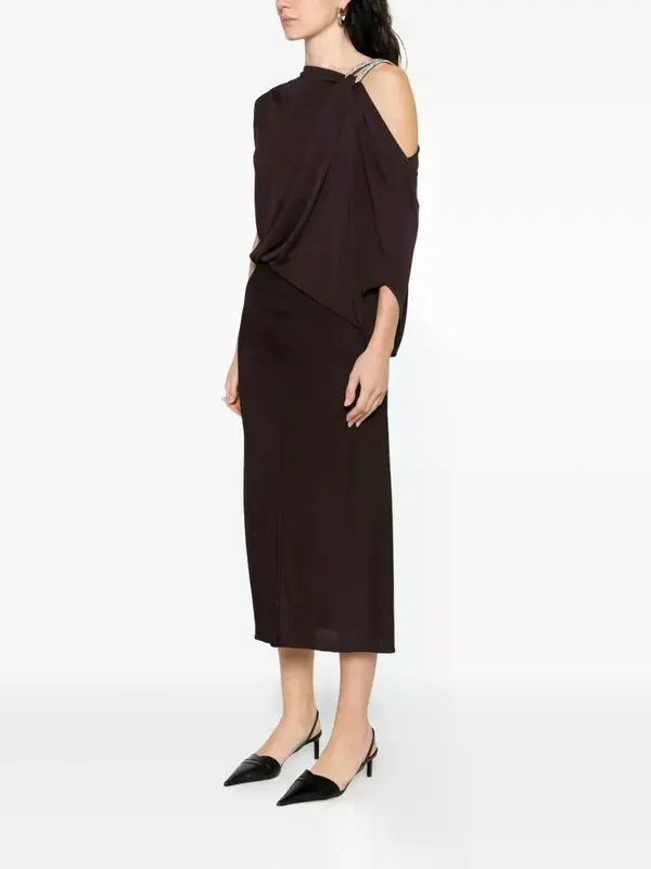 TOM FORD Asymmetric Dress - Brown