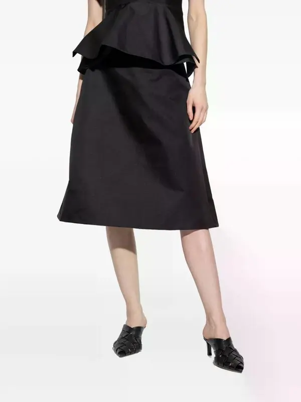 Alexander McQueen Satin A-line Skirt