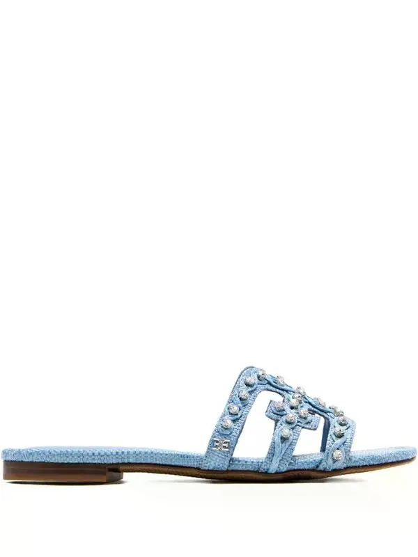 Sam Edelman Crystal-embellished Woven Sandals - Blue