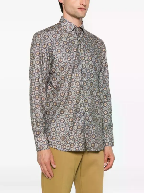 Etro Patterned Long-sleeve Shirt - Blue
