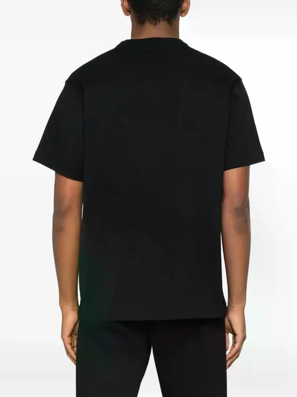 Versace Porcelain Barocco-print Cotton T-shirt - Black