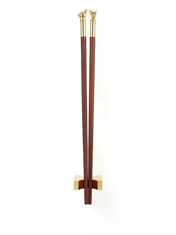 Shanghai Tang Animal-head Chopsticks - Brown