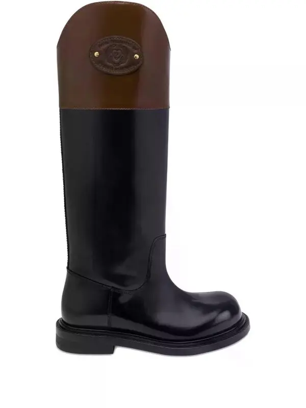 Moschino Contrast-panel Knee-high Boots