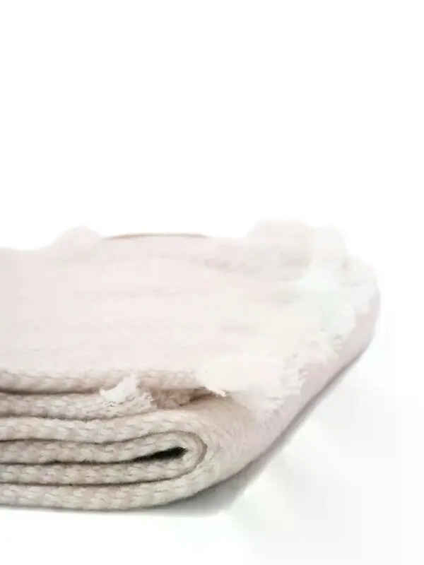Brunello Cucinelli Herringbone Cashmere Scarf - Neutrals