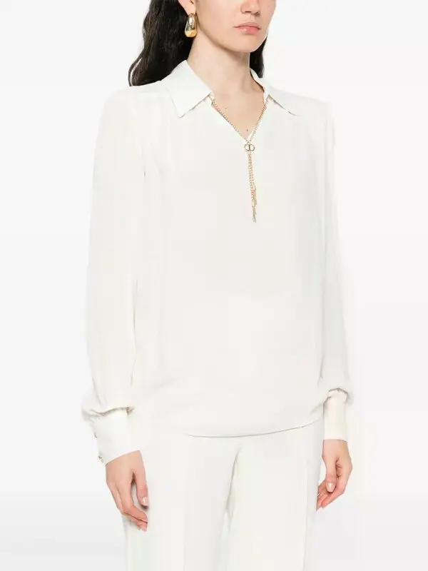 TWINSET Chain-embellished Polo Blouse