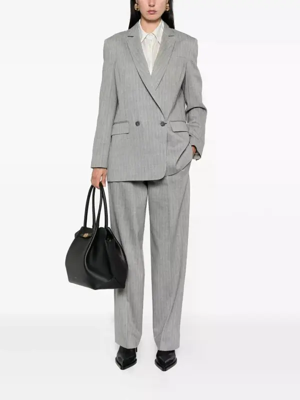 TWINSET Pinstriped Pleated Trousers