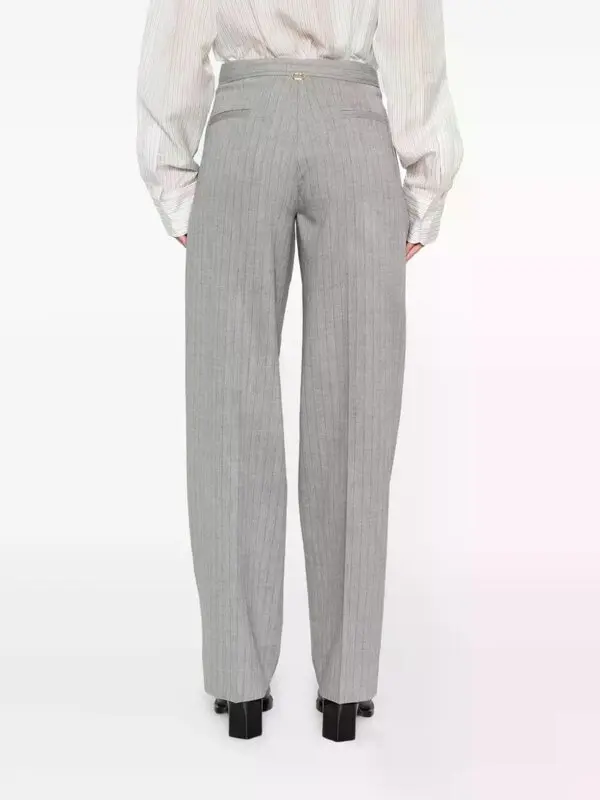 TWINSET Pinstriped Pleated Trousers
