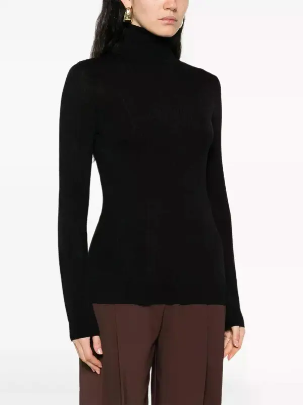 Elisabetta Franchi Turtleneck Ribbed Top