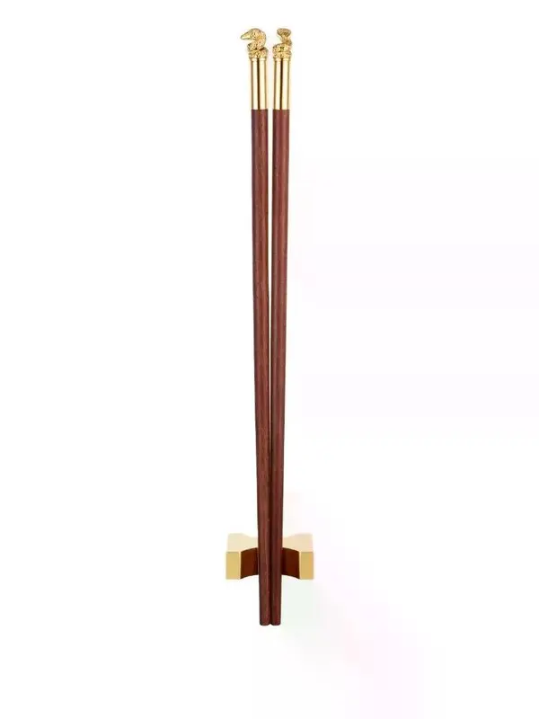 Shanghai Tang Animal-head Chopsticks - Brown