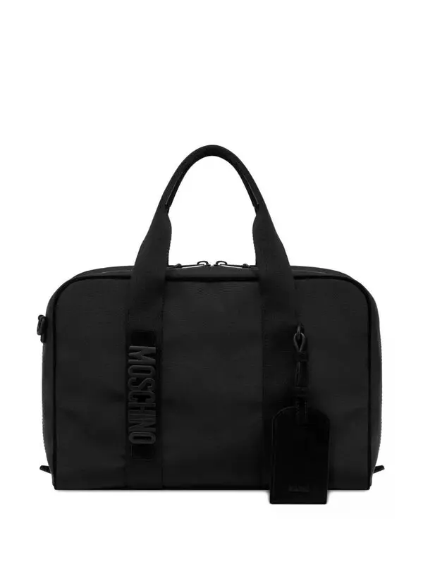 Moschino Logo-plaque Laptop Bag - Black