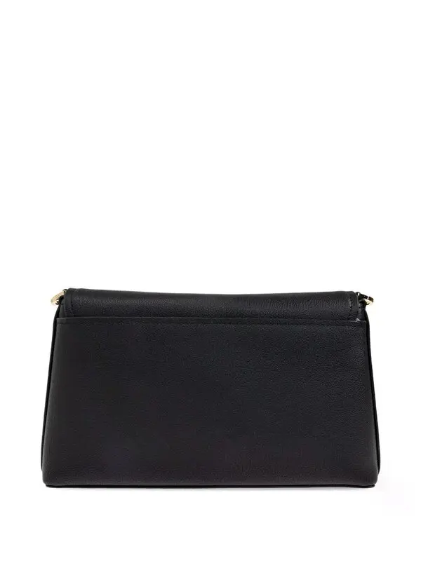 Michael Kors Flap-detail Leather Shoulder Bag - Black