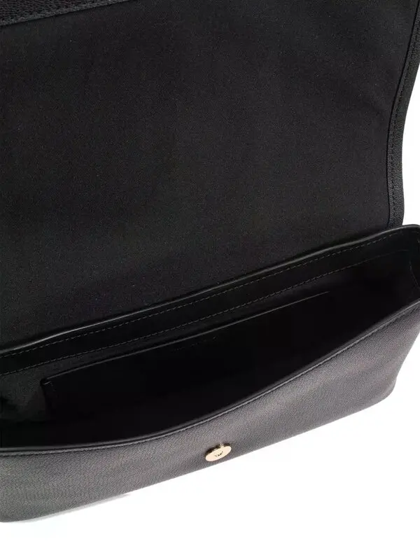 Michael Kors Flap-detail Leather Shoulder Bag - Black