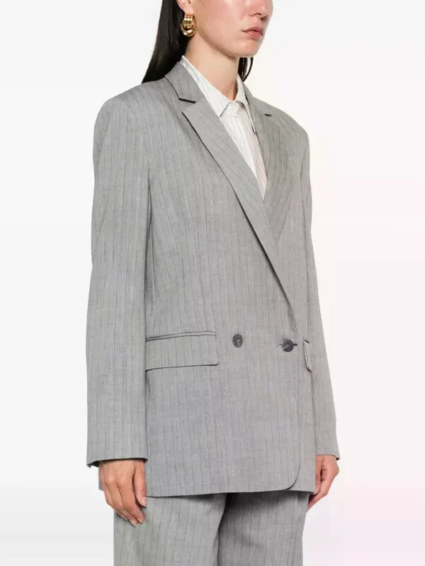 TWINSET Pinstriped Double-breasted Blazer