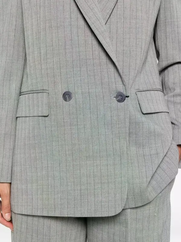 TWINSET Pinstriped Double-breasted Blazer