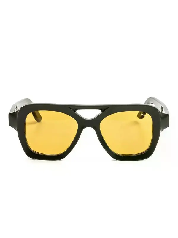 LAPIMA Samuel Geometric-frame Sunglasses - Black