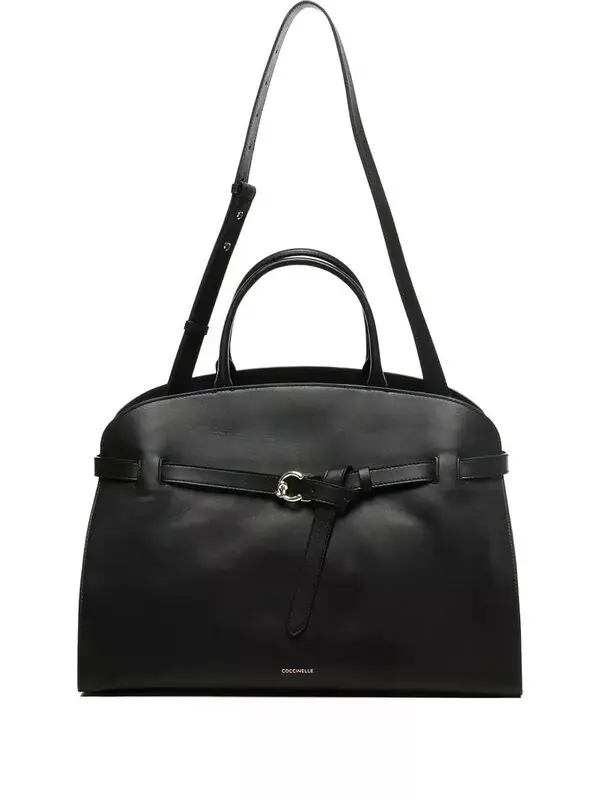 COCCINELLE Medium Sabine Belted Tote Bag - Black