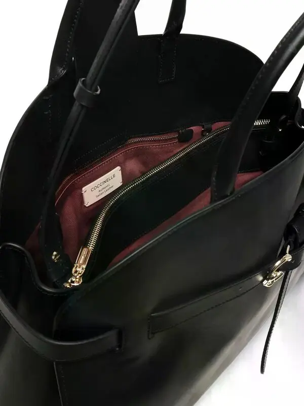 COCCINELLE Medium Sabine Belted Tote Bag - Black