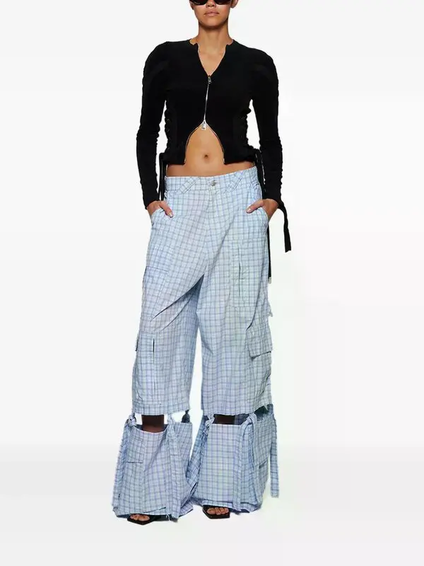 Natasha Zinko Checked-pattern Cargo Trousers