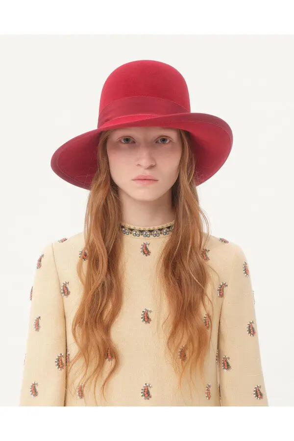 Valentino VLOGO Signature Bucket Hat in Lapin Vlogo Signature Hat In Lapin Fabric for Woman in Black  main image 2
