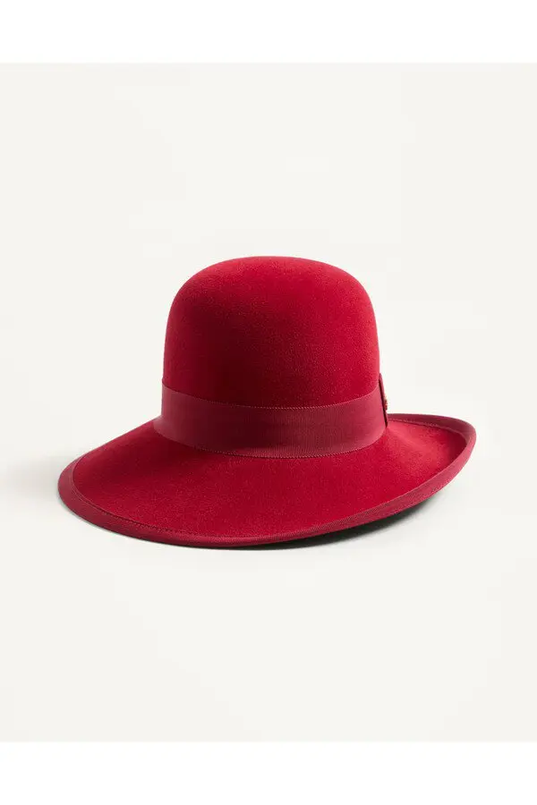 Valentino VLOGO Signature Bucket Hat in Lapin Vlogo Signature Hat In Lapin Fabric for Woman in Black  main image 4