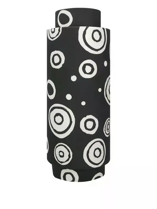 10 CORSO COMO Circle-pattern Spool Vase - Black